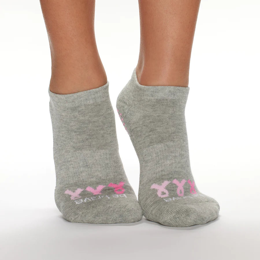 Sticky Be Socks BE BRAVE Grip Socks - Gray/Pink on Sale